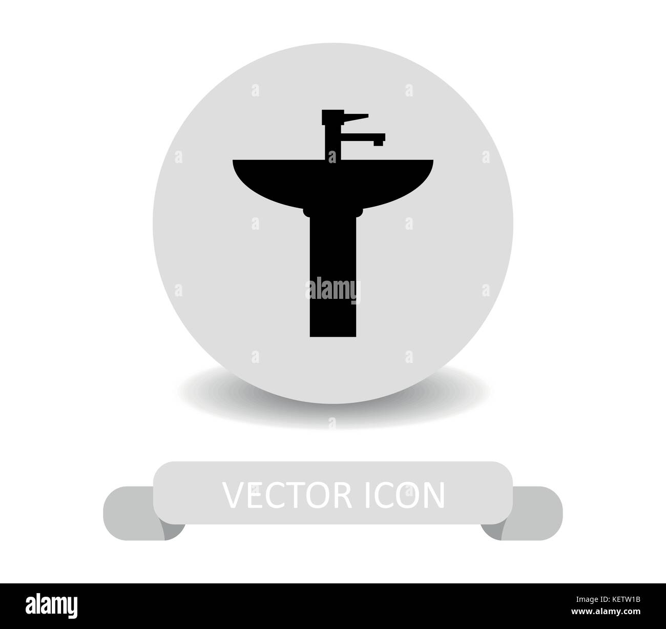 White ceramic sink on Stock Vector Images - Alamy