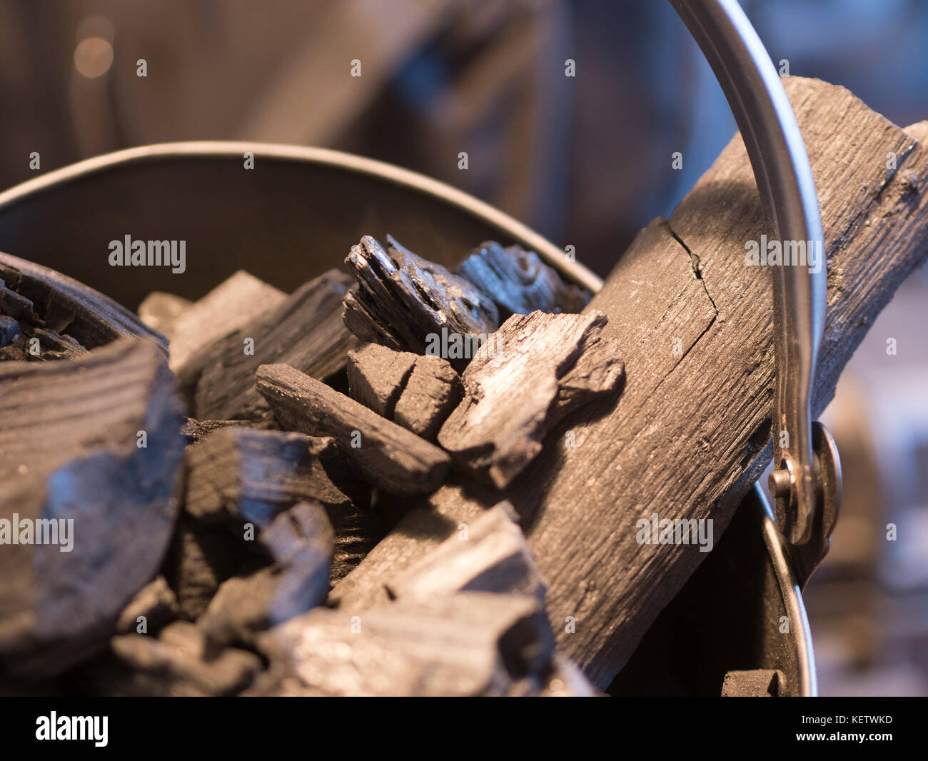 Coal scuttle charcoal scuttle Stock Photo - Alamy