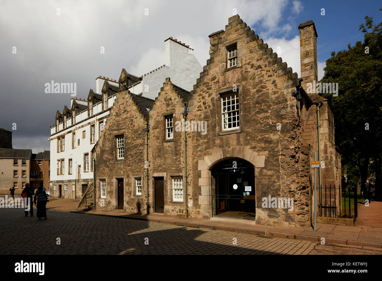 Historic Edinburgh, Scotland, Sanctuary buildings on Abbey Strand, part ...