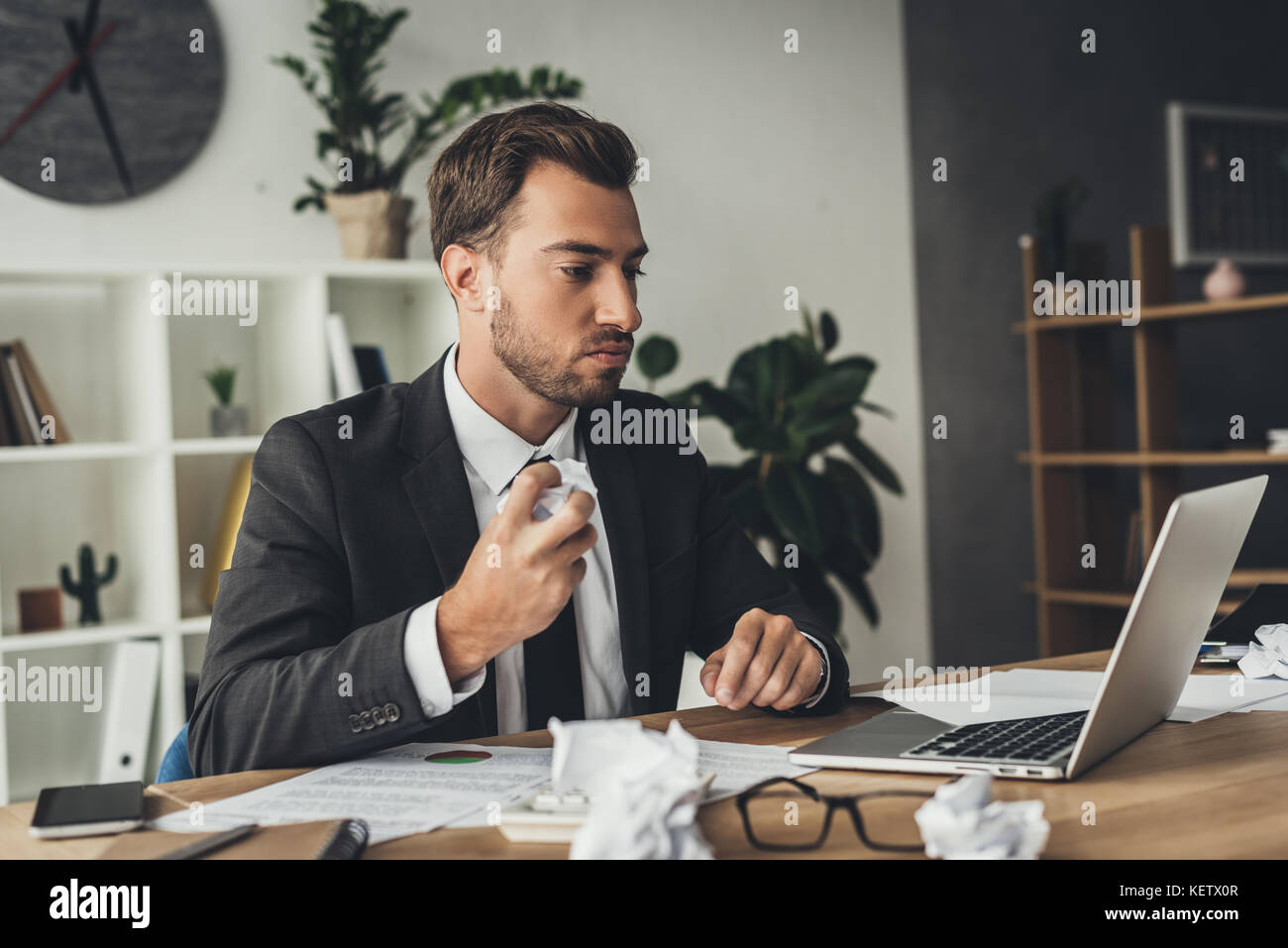 Crumpled suit hi-res stock photography and images - Alamy
