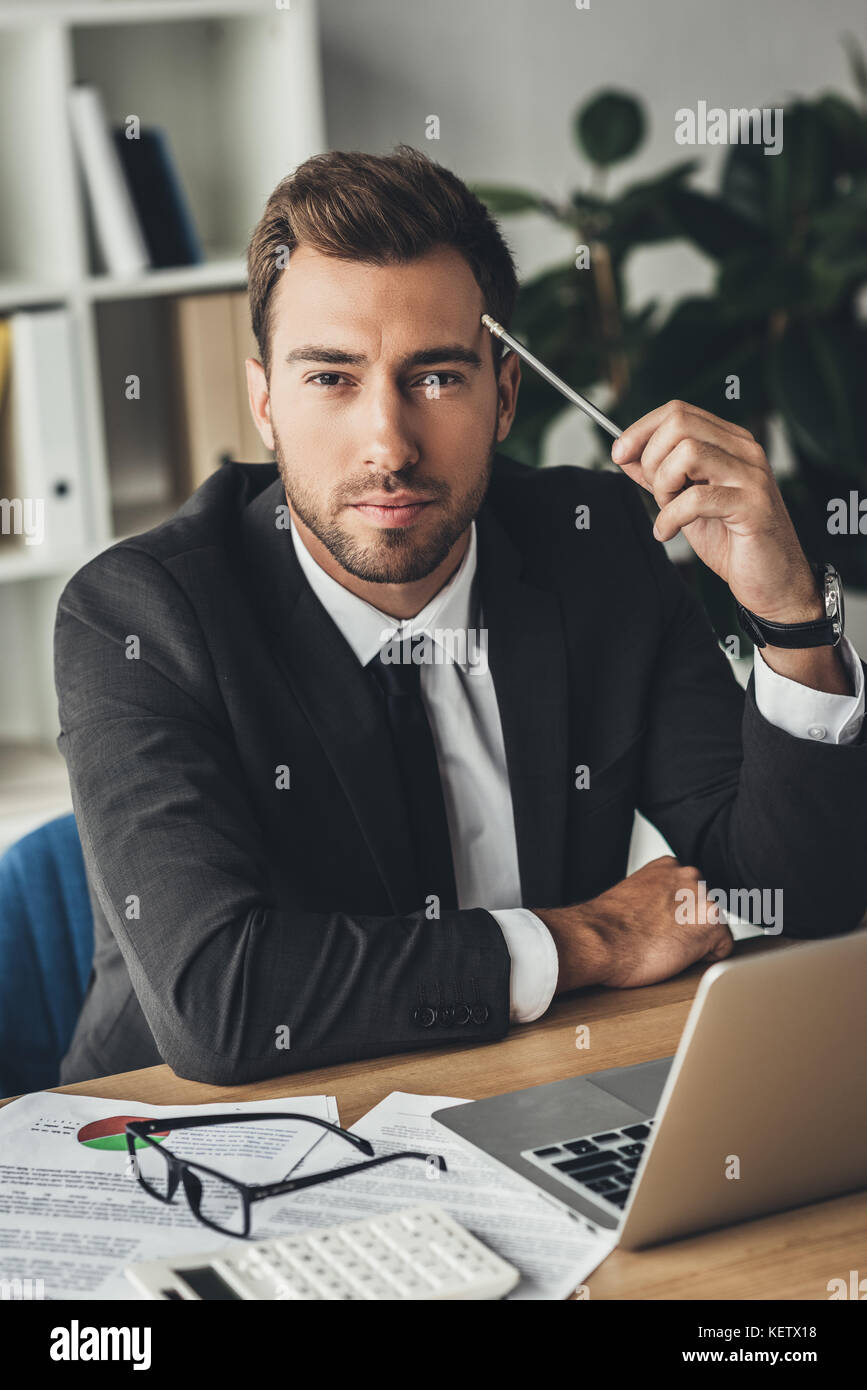 young businessman at workplace Stock Photo - Alamy