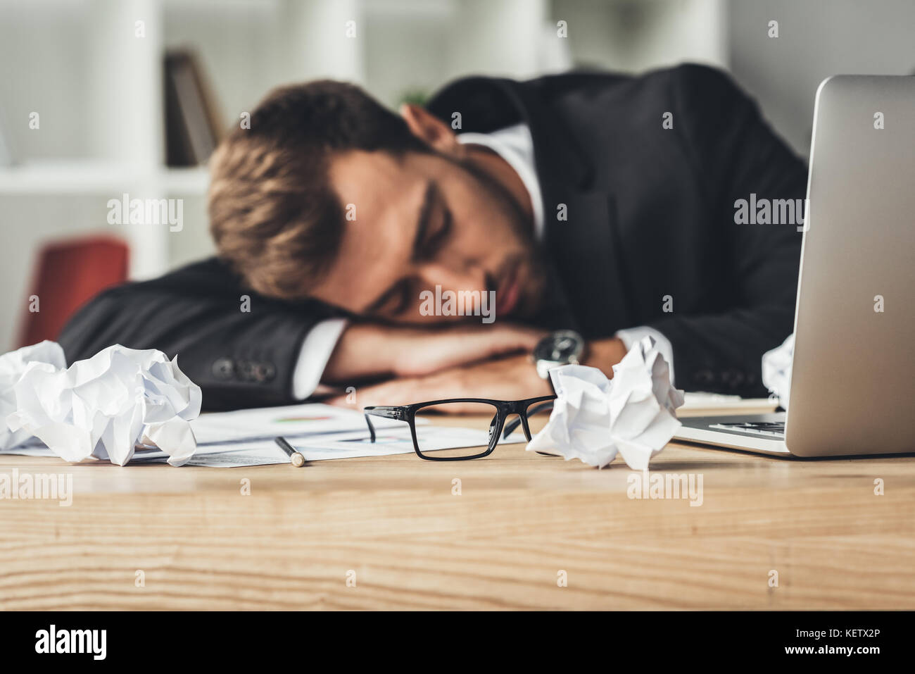 Man sleep with suit hi-res stock photography and images - Alamy