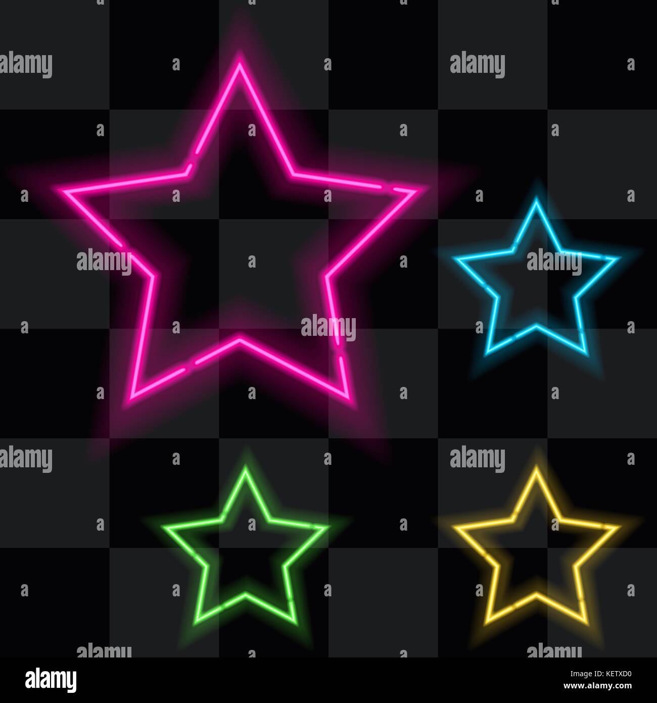 Neon star ornament Stock Vector Images - Alamy