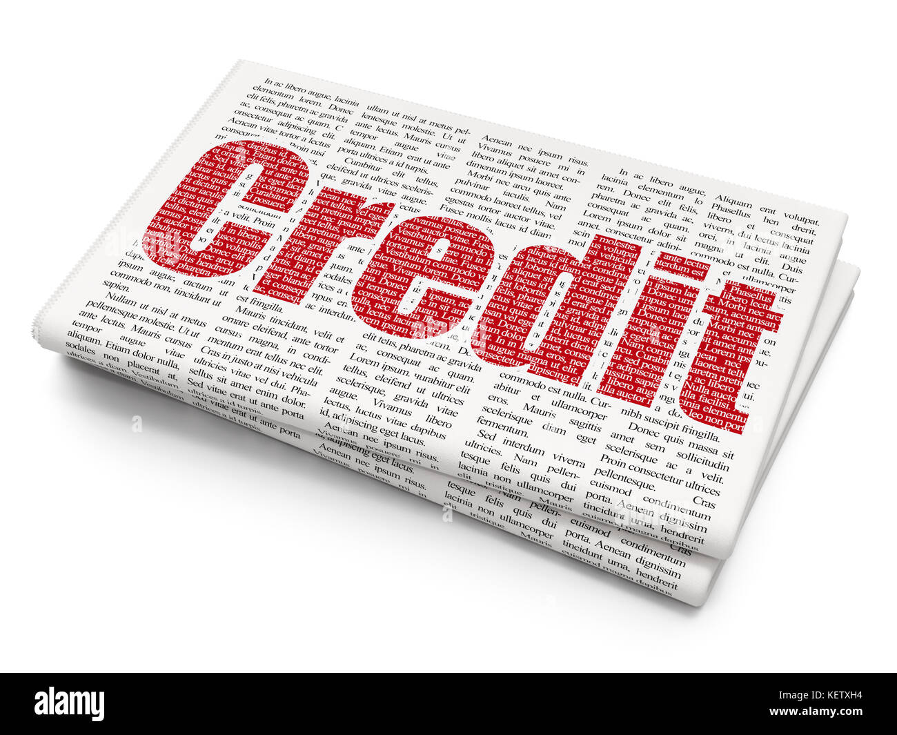 Money concept: Credit on Newspaper background Stock Photo - Alamy