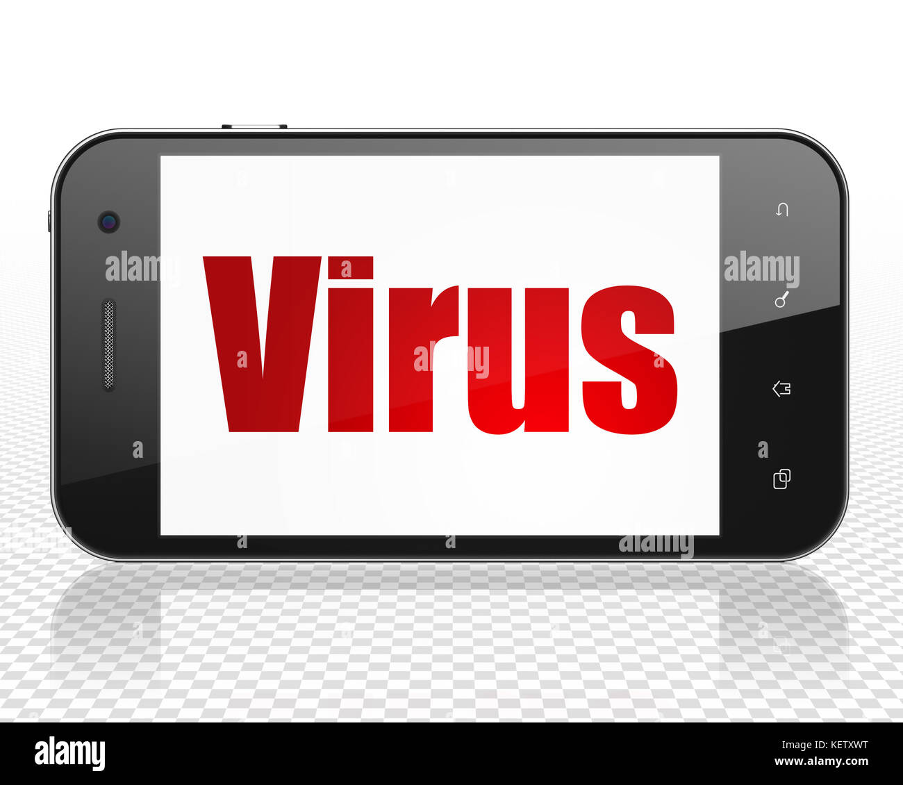 Security concept: Smartphone with Virus on display Stock Photo - Alamy
