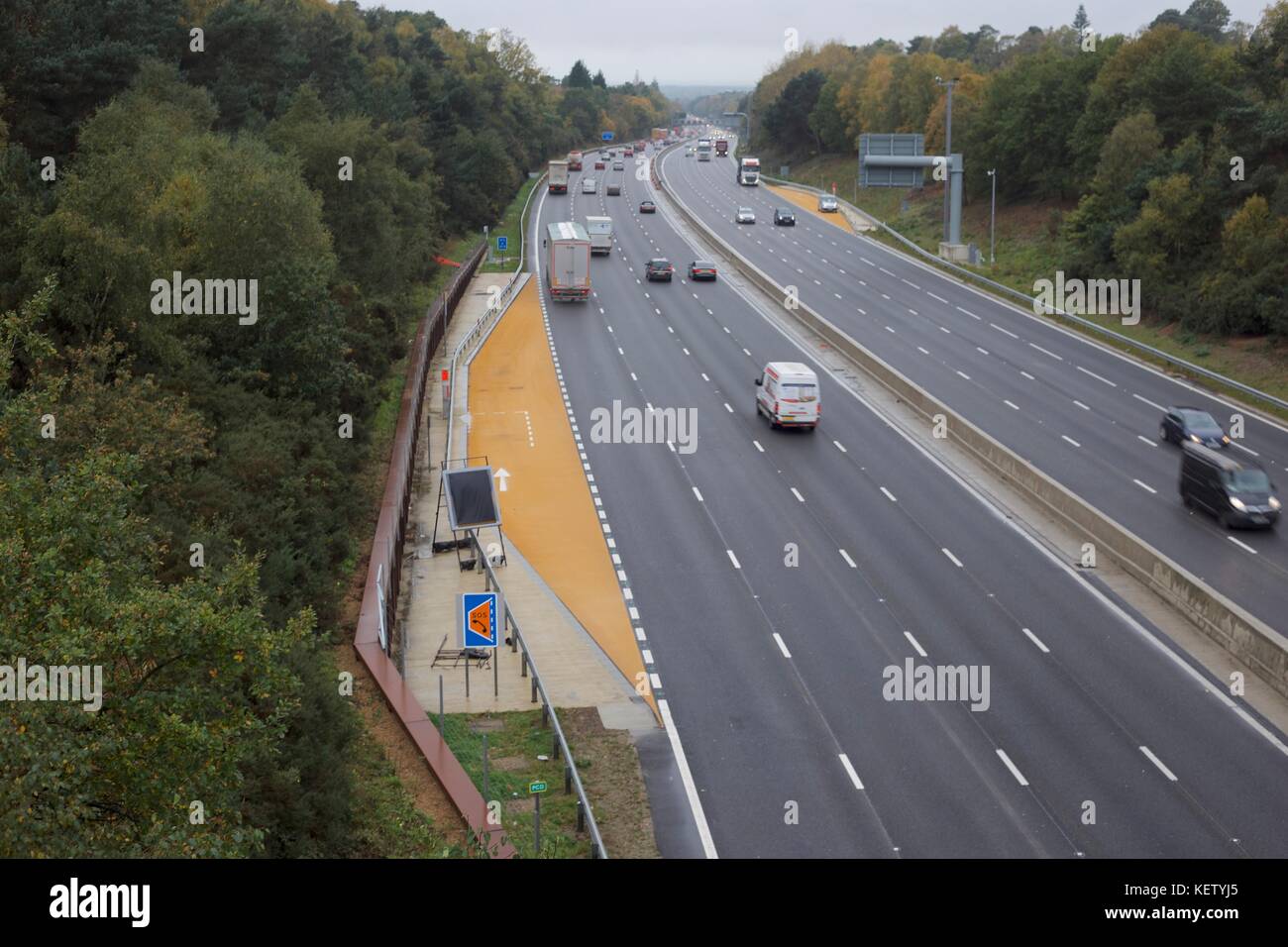 Smart motorway emergency refuge hi-res stock photography and images - Alamy