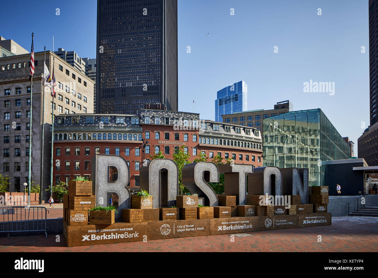 Boston Massachusetts New England North America USA , Giant letters sign ...
