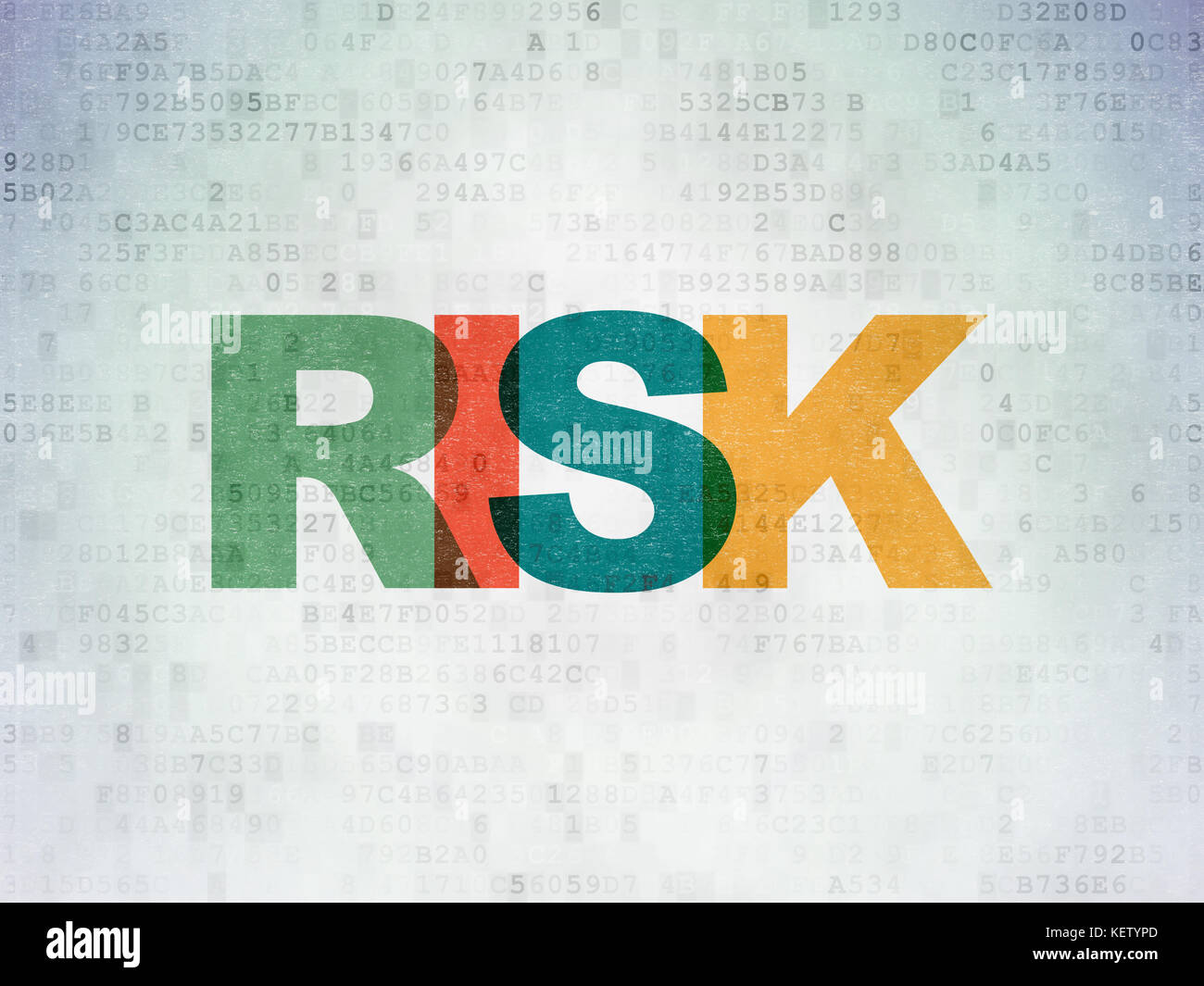 Business concept: Risk on Digital Data Paper background Stock Photo - Alamy