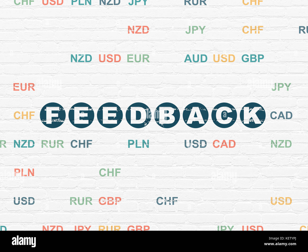 Finance concept: Feedback on wall background Stock Photo - Alamy
