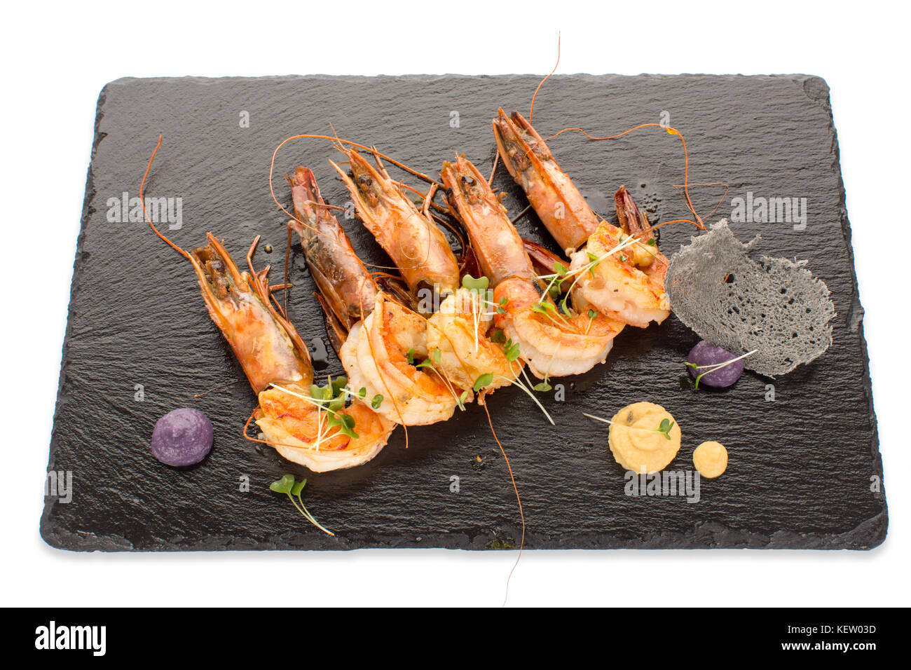 Fresh seafood dish served Cut Out Stock Images & Pictures - Alamy