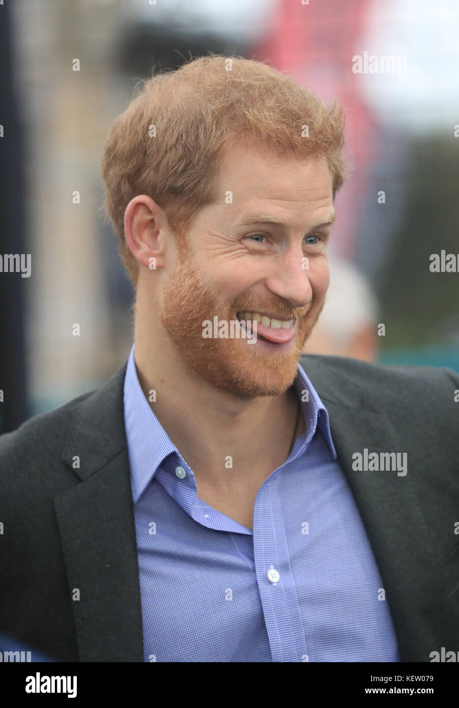 Prince Harry visits the Sir Tom Finney Soccer Development Centre and ...
