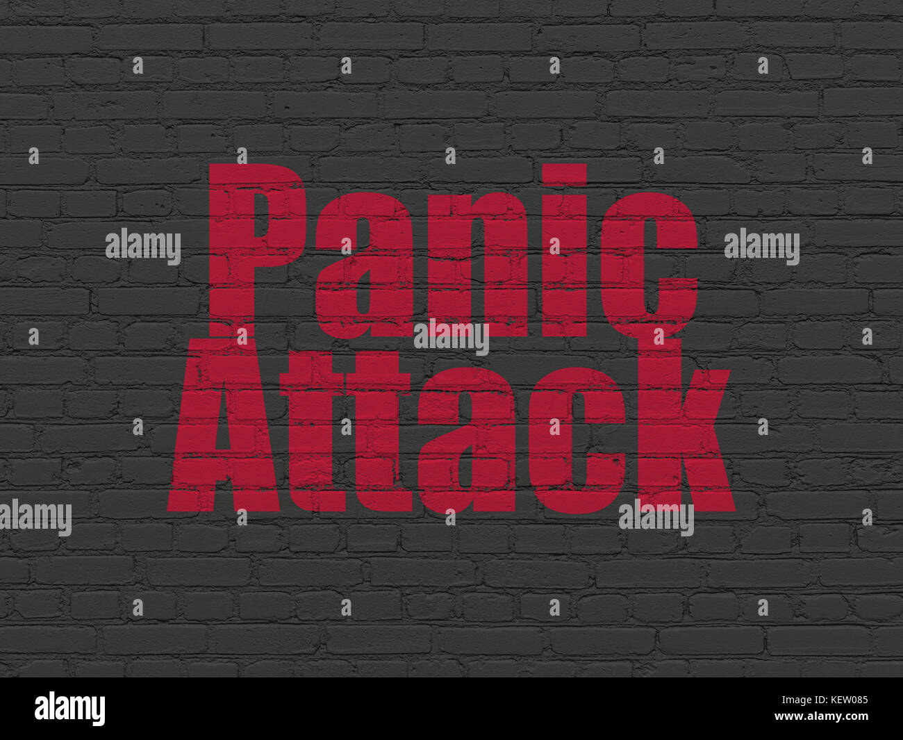 Healthcare concept: Panic Attack on wall background Stock Photo - Alamy