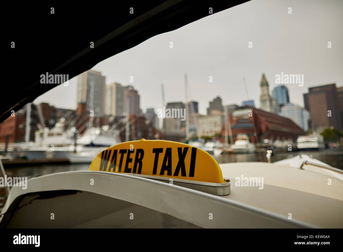 Boston Massachusetts New England North America USA, water taxi with ...