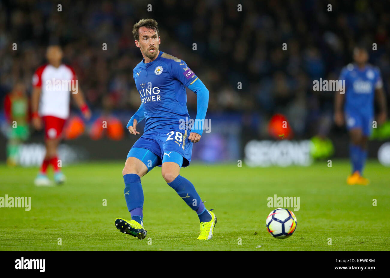 Leicester City's Christian Fuchs Stock Photo - Alamy