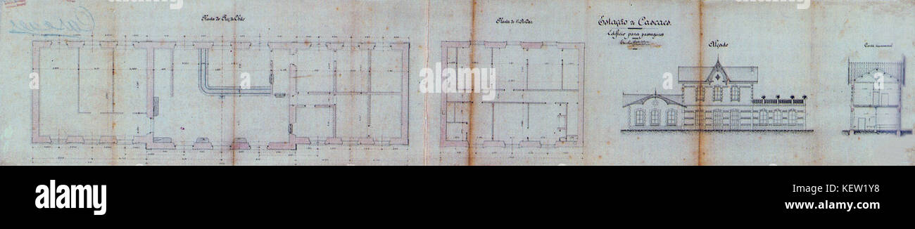 Vintage blueprints hi-res stock photography and images - Alamy