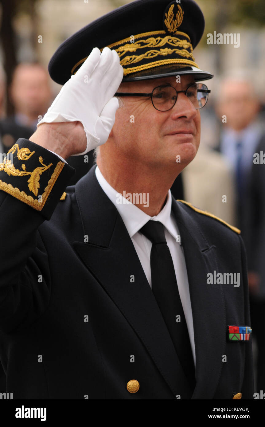 Lyon, France. 23rd Oct, 2017. Freshly appointed Prefect of Auvergne ...