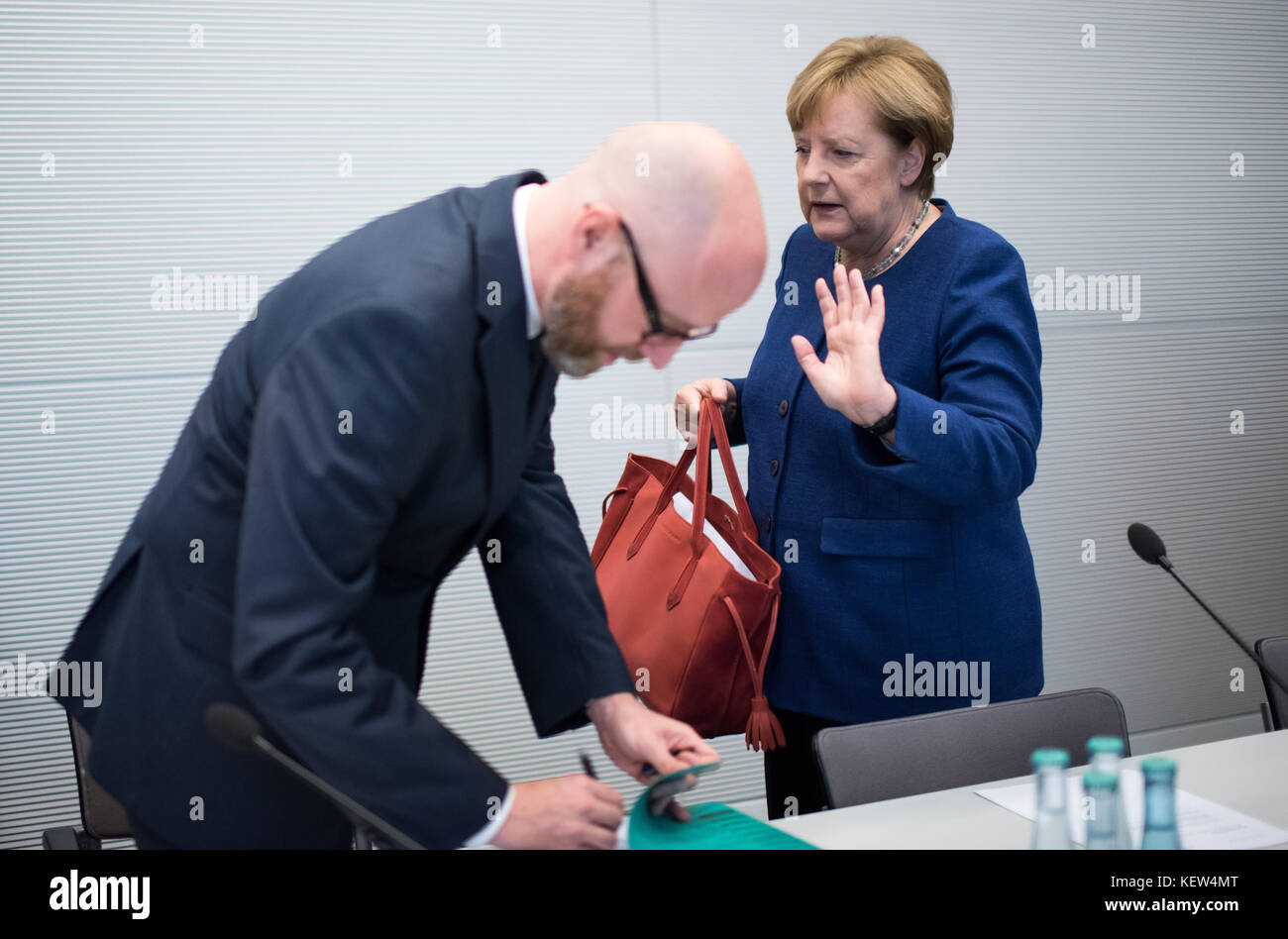 Berlin, Germany. 23rd Oct, 2017. CDU chairwoman and federal chancellor ...