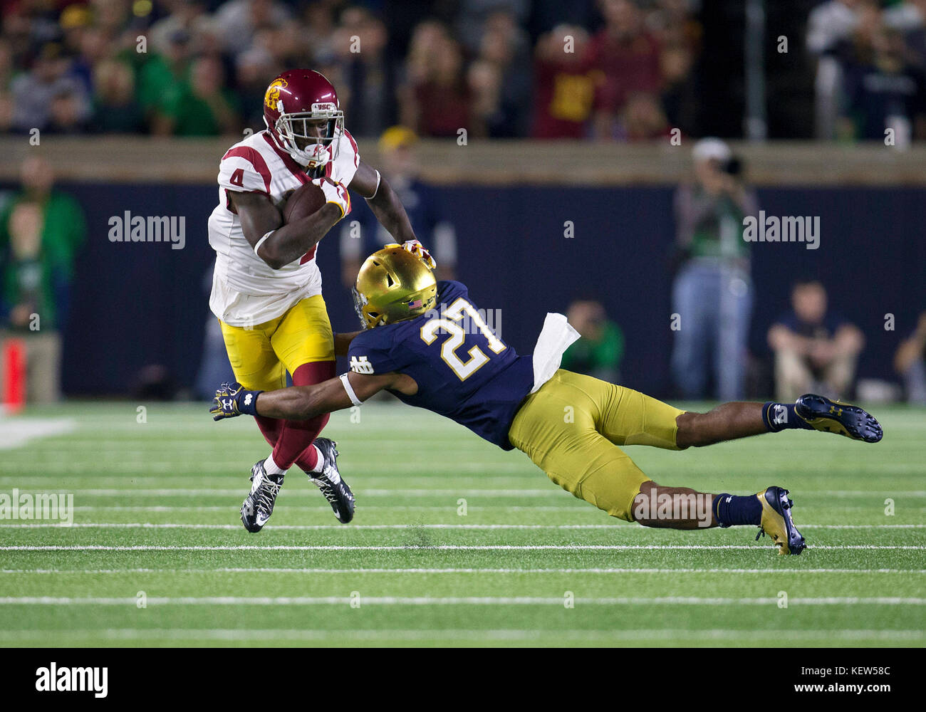 South Bend, Indiana, USA. 21st Oct, 2017. USC wide receiver Steven ...