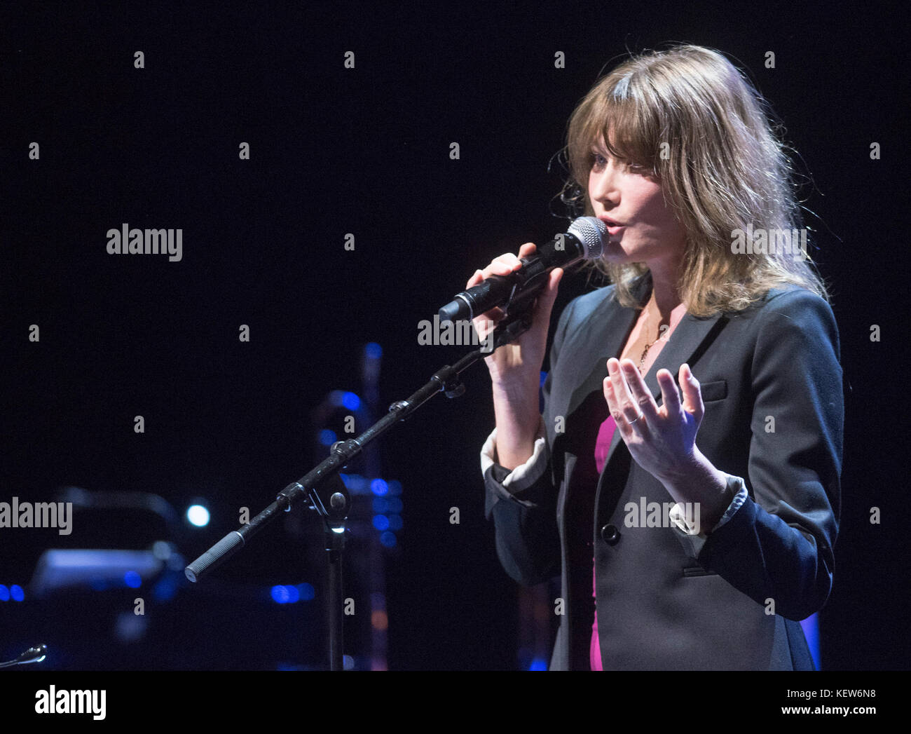 Athens, Greece. 23nd Oct., 2017. Carla Bruni, singer and former French ...