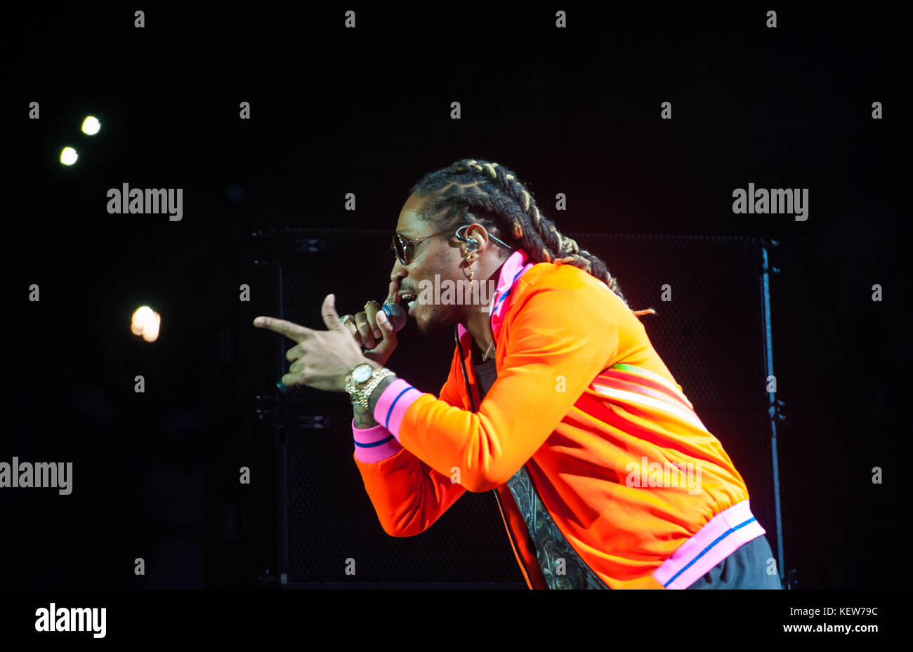 London, United Kingdom. 23rd Oct, 2017. Rapper Future performs on stage ...