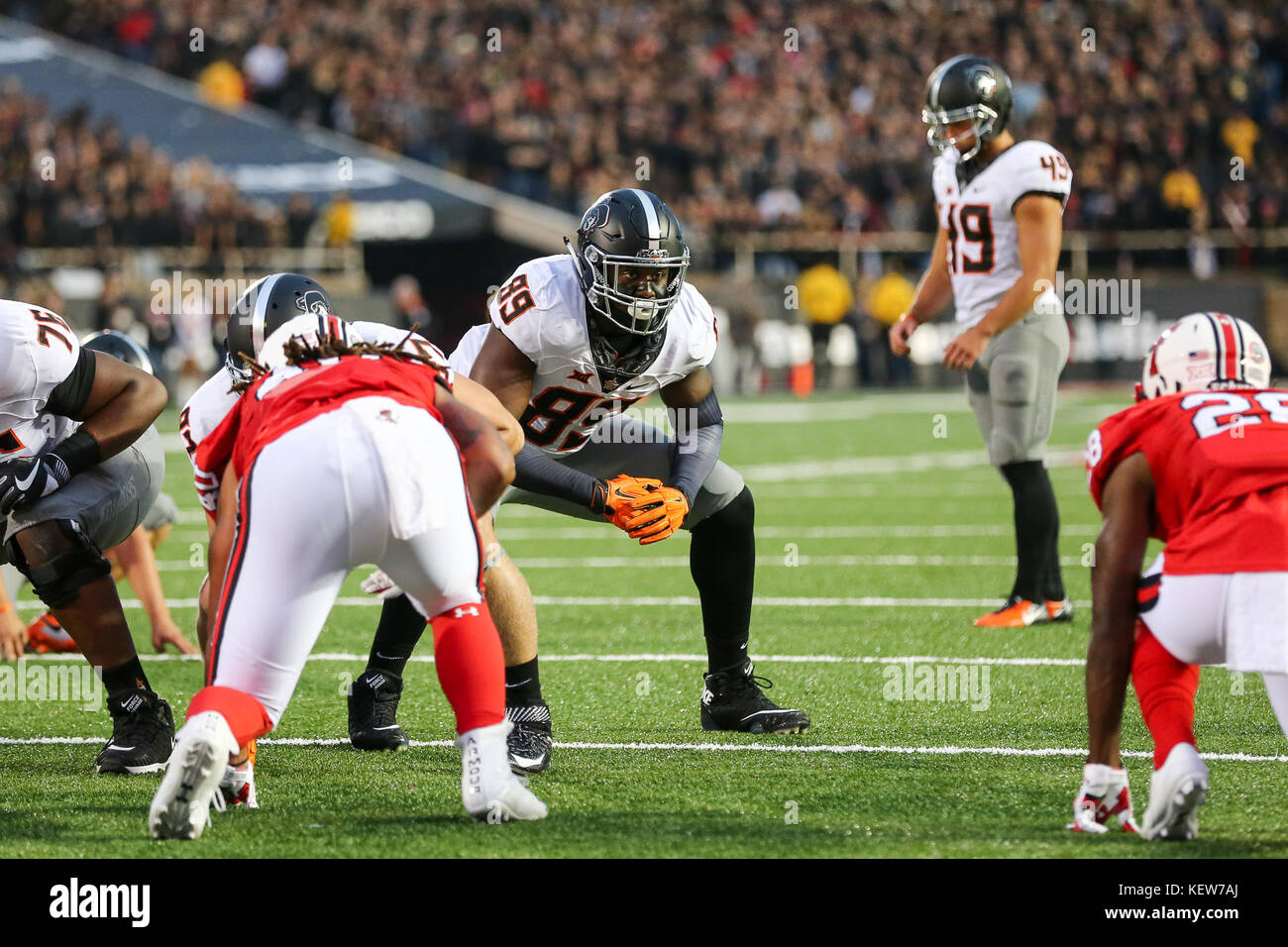 Lubbock, Texas, USA. 30th Sep, 2017. Oklahoma State Cowboy Austin ...
