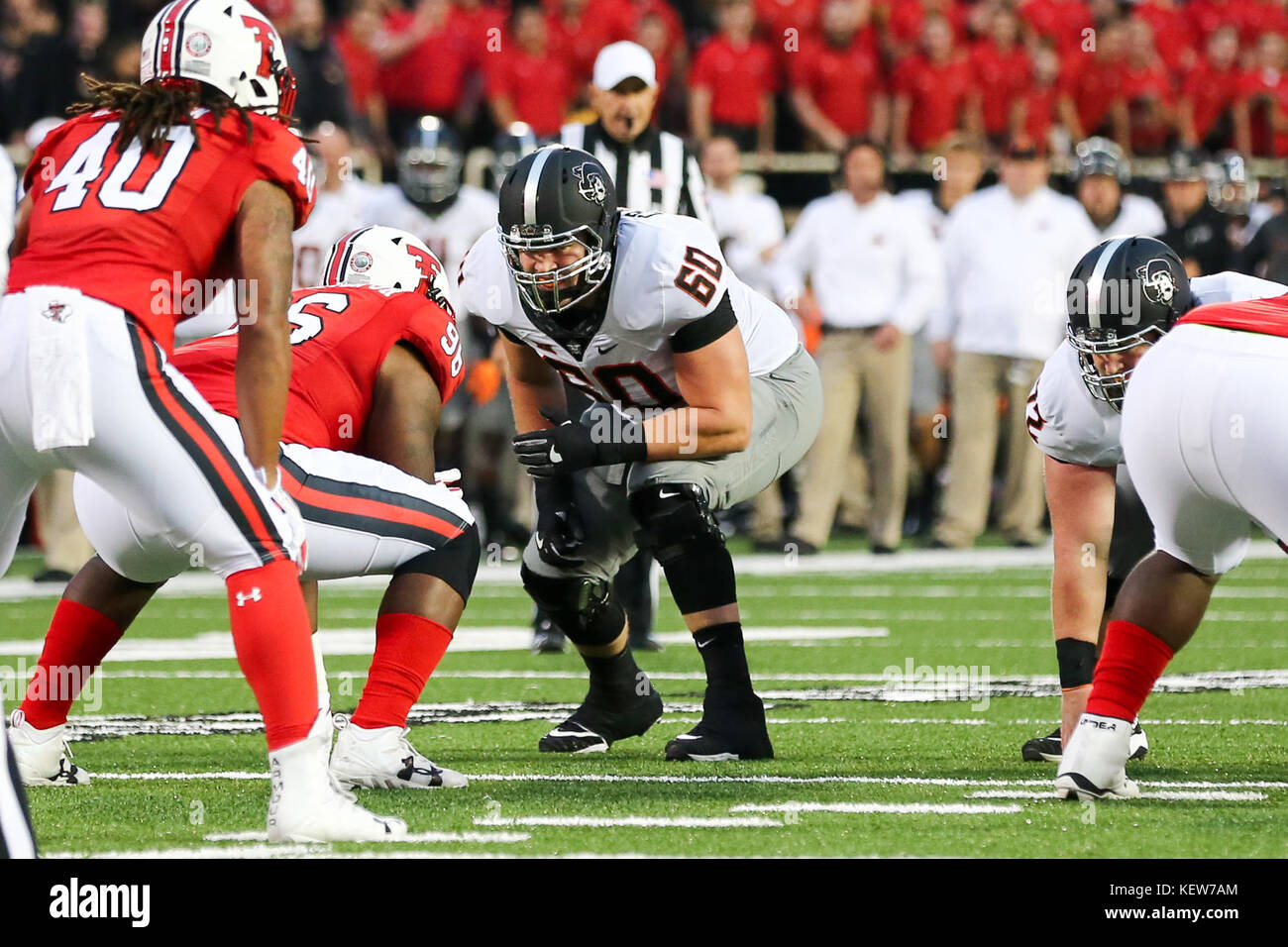 Lubbock, Texas, USA. 30th Sep, 2017. Oklahoma State Cowboy offensive ...