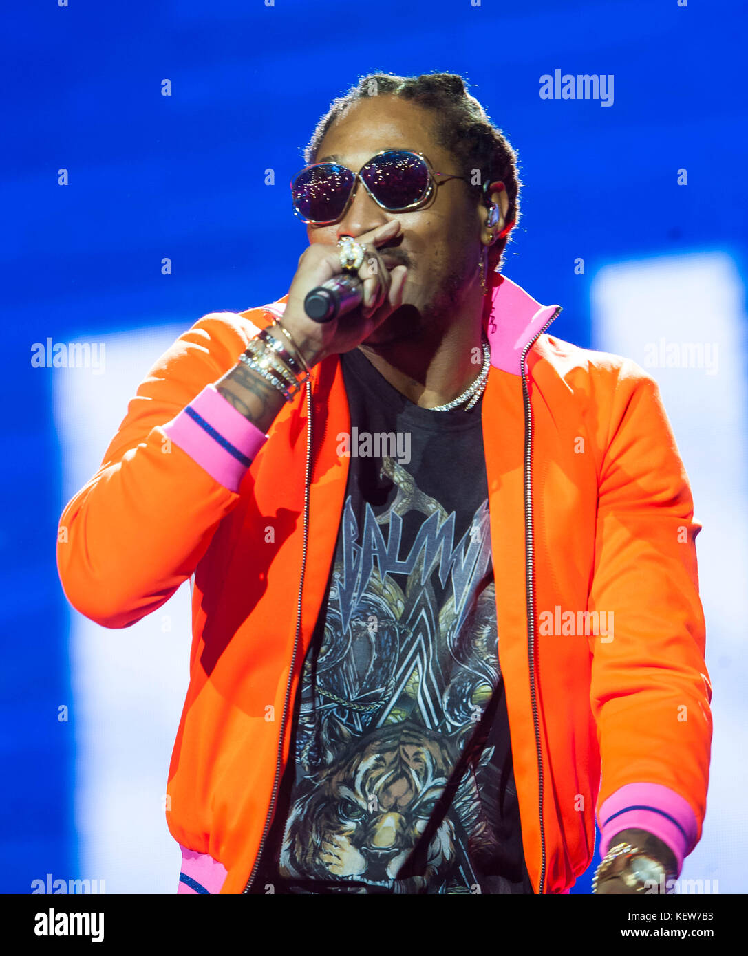 London, United Kingdom. 23rd Oct, 2017. Rapper Future performs on stage ...