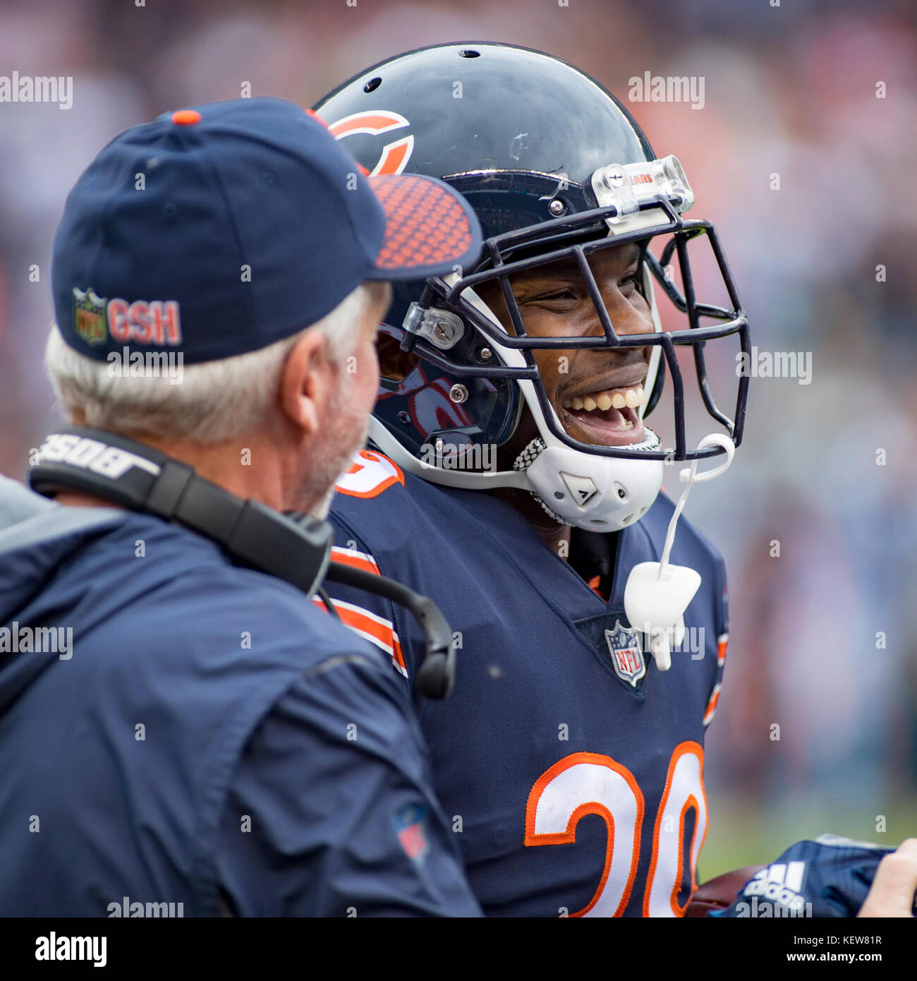 Chicago, Illinois, USA. 22nd Oct, 2017. - Bears Head Coach John Fox ...