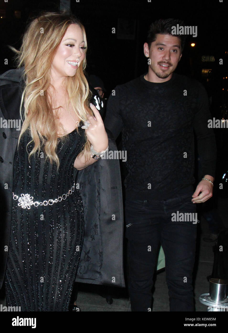 New York, NY, USA. 23rd Oct, 2017. Mariah Carey, Bryan Tanaka arriving ...