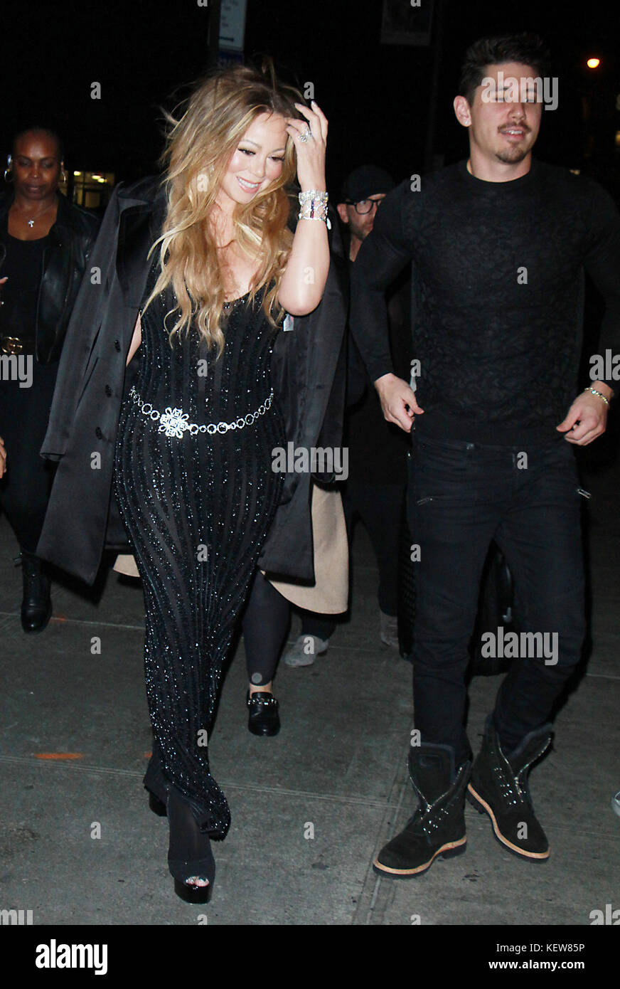 New York, NY, USA. 23rd Oct, 2017. Mariah Carey, Bryan Tanaka arriving ...
