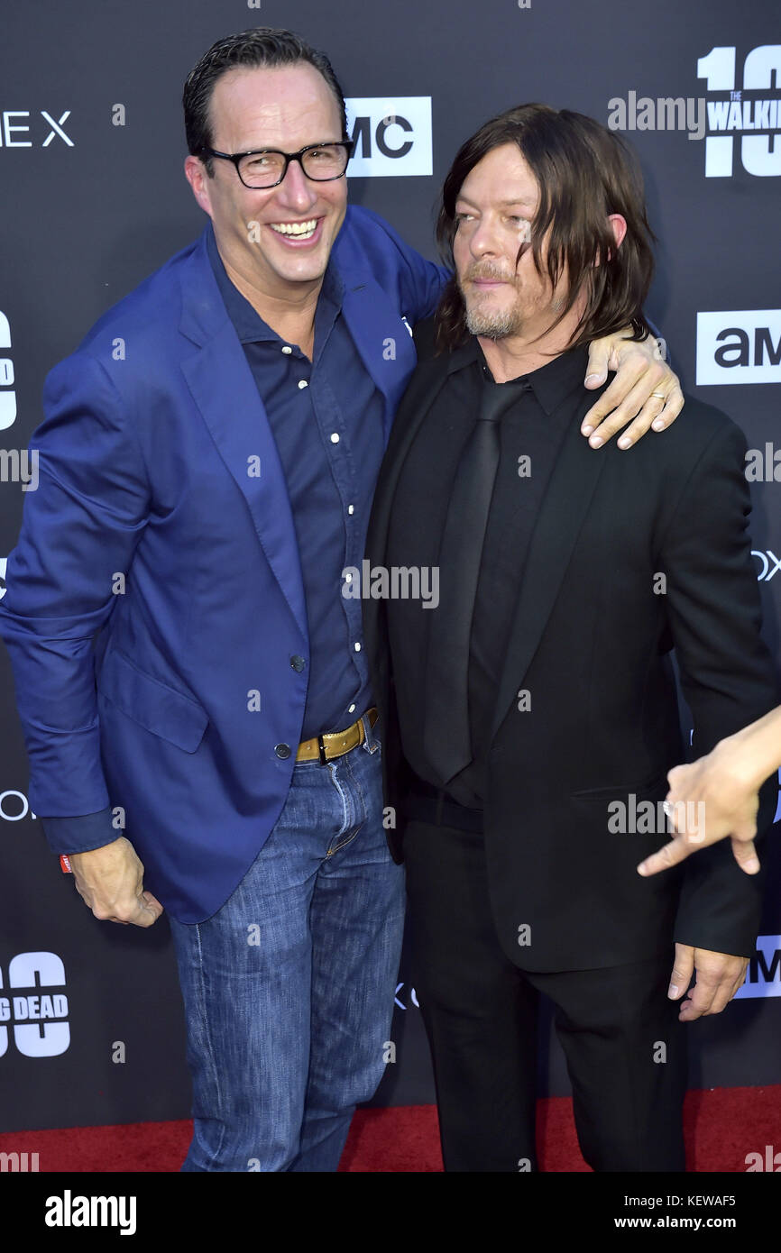 Charlie Collier and Norman Reedus attend AMC's 'The Walking Dead ...