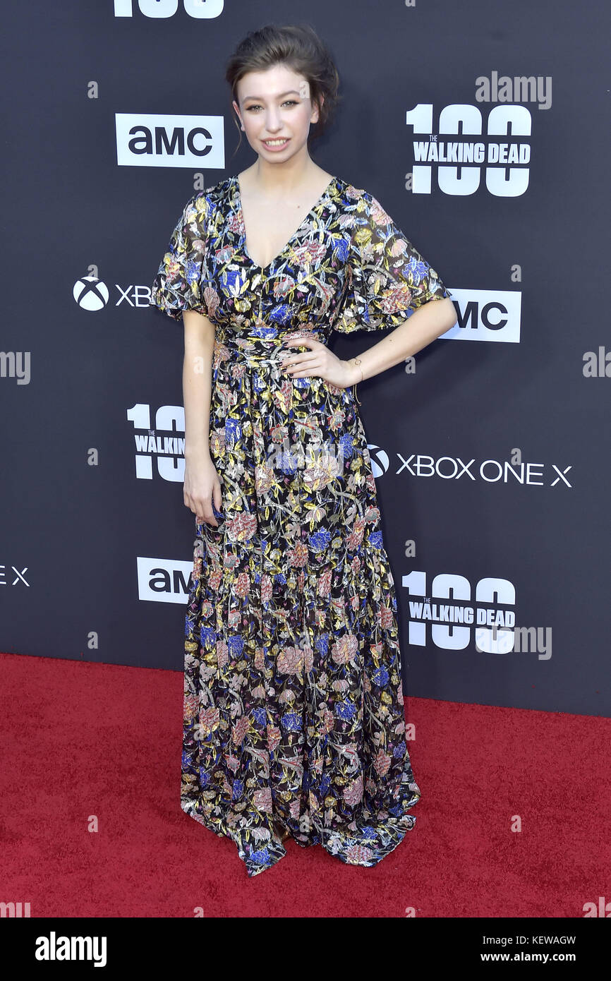 Katelyn Nacon attends AMC's 'The Walking Dead' Season 8 Premiere and ...