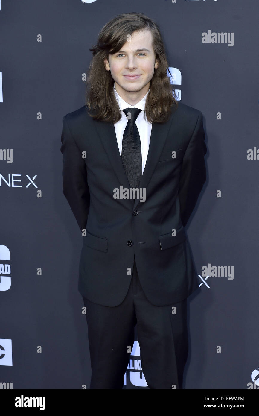 Chandler Riggs attends AMC's 'The Walking Dead' Season 8 Premiere and ...