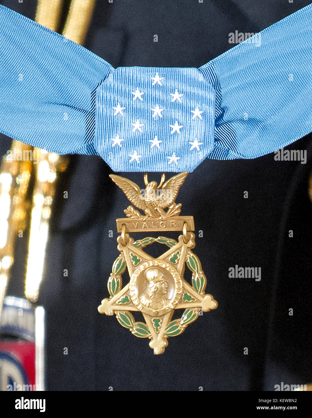 Close-up of the Medal of Honor presented to United States Army Captain ...