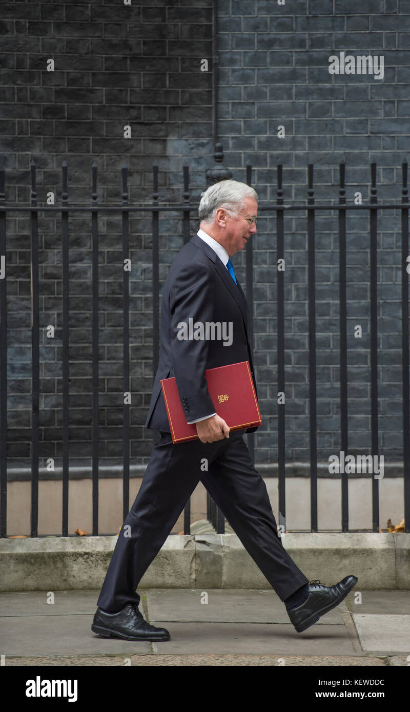 Downing Street, London, UK. 24 October 2017. Sir Michael Fallon ...