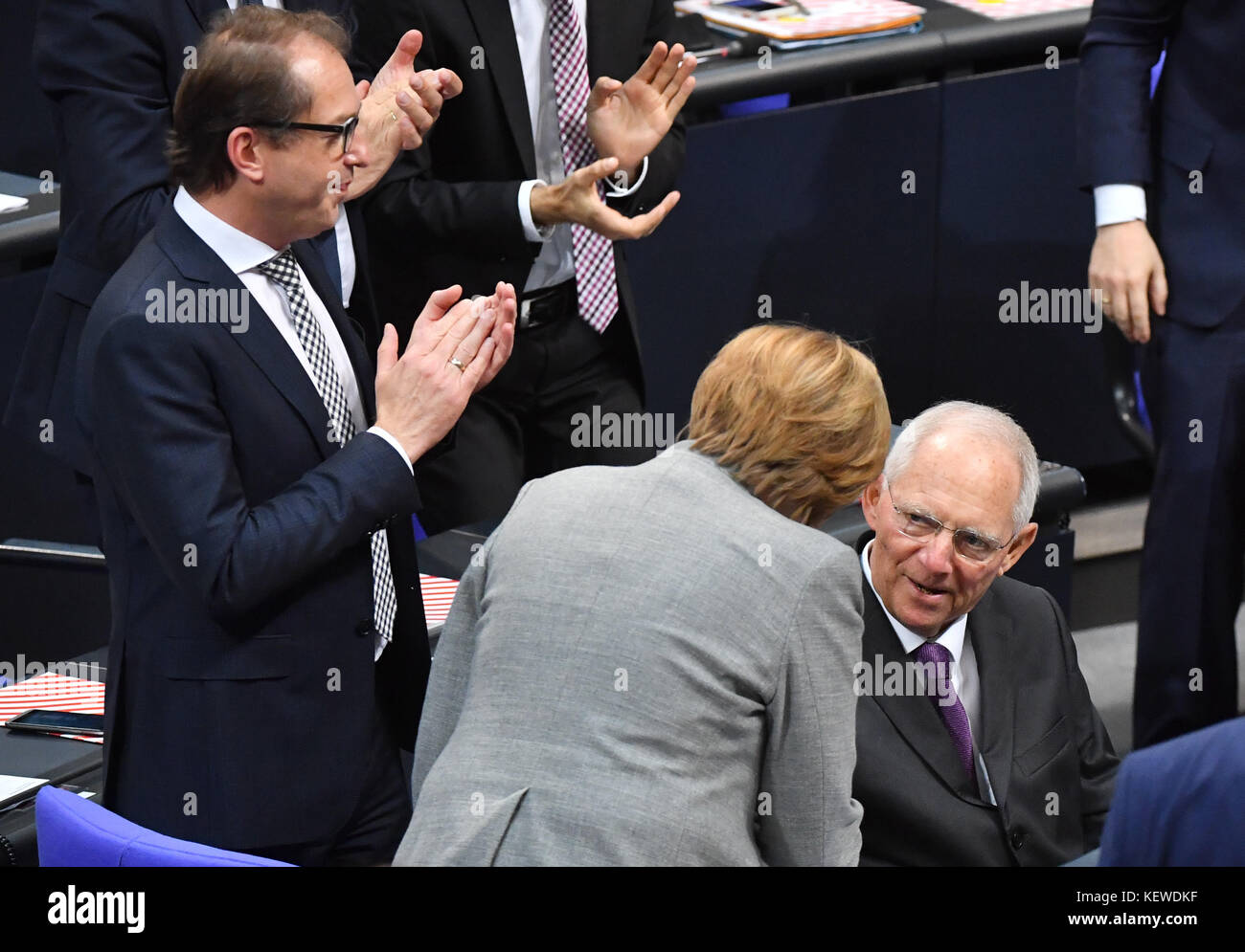Berlin, Germany. 24th Oct, 2017. German chancellor Angela Merkel (CDU ...