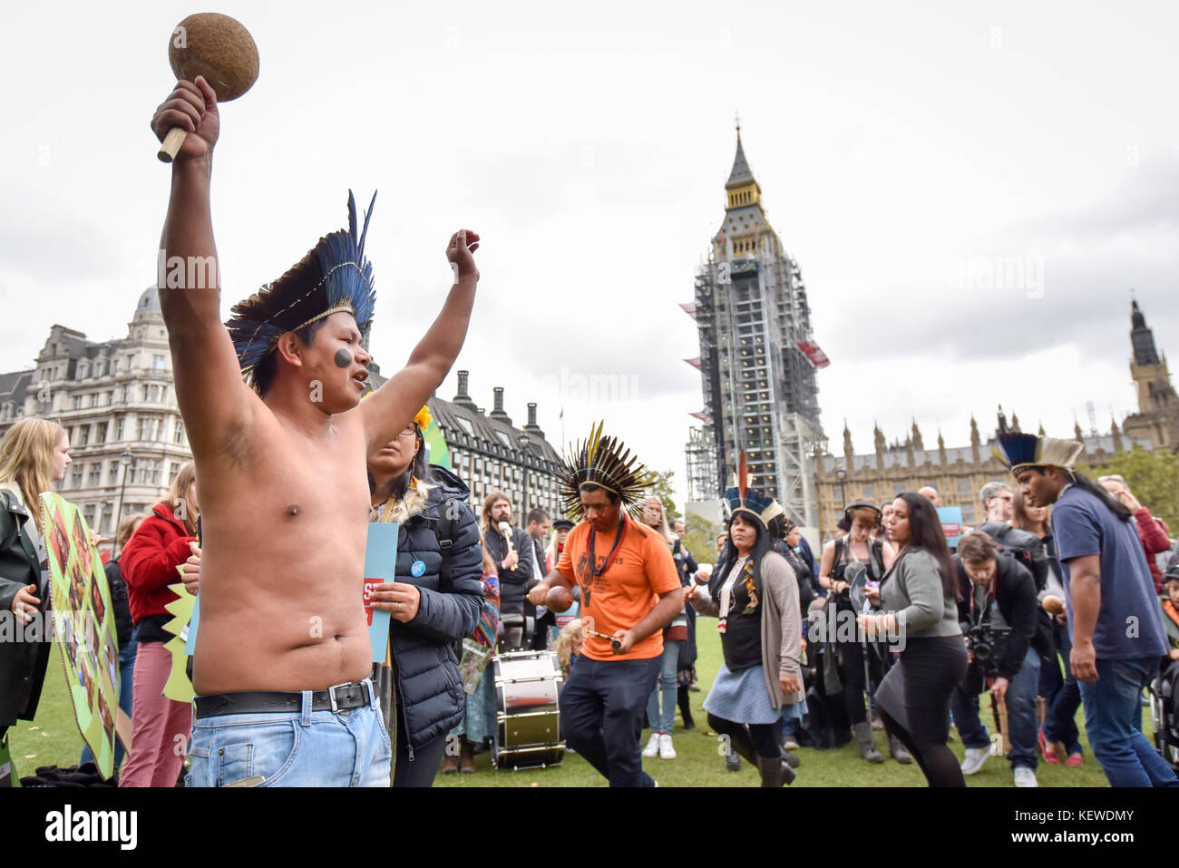 London, UK. 24 October 2017. Indigenous people from South America and ...