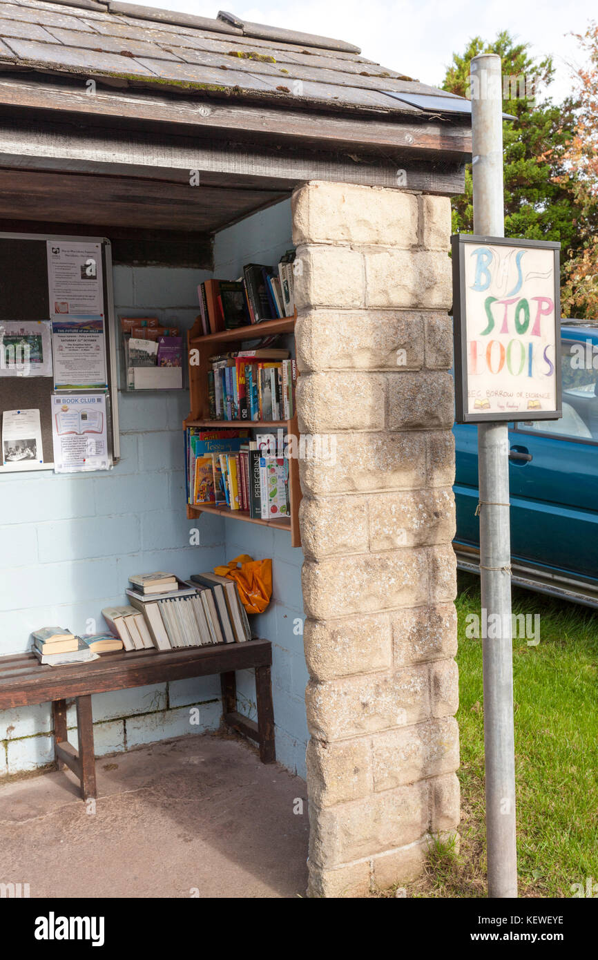 Bus Stop Books (to beg, borrow or exchange) in a bus stop on the Brecon ...
