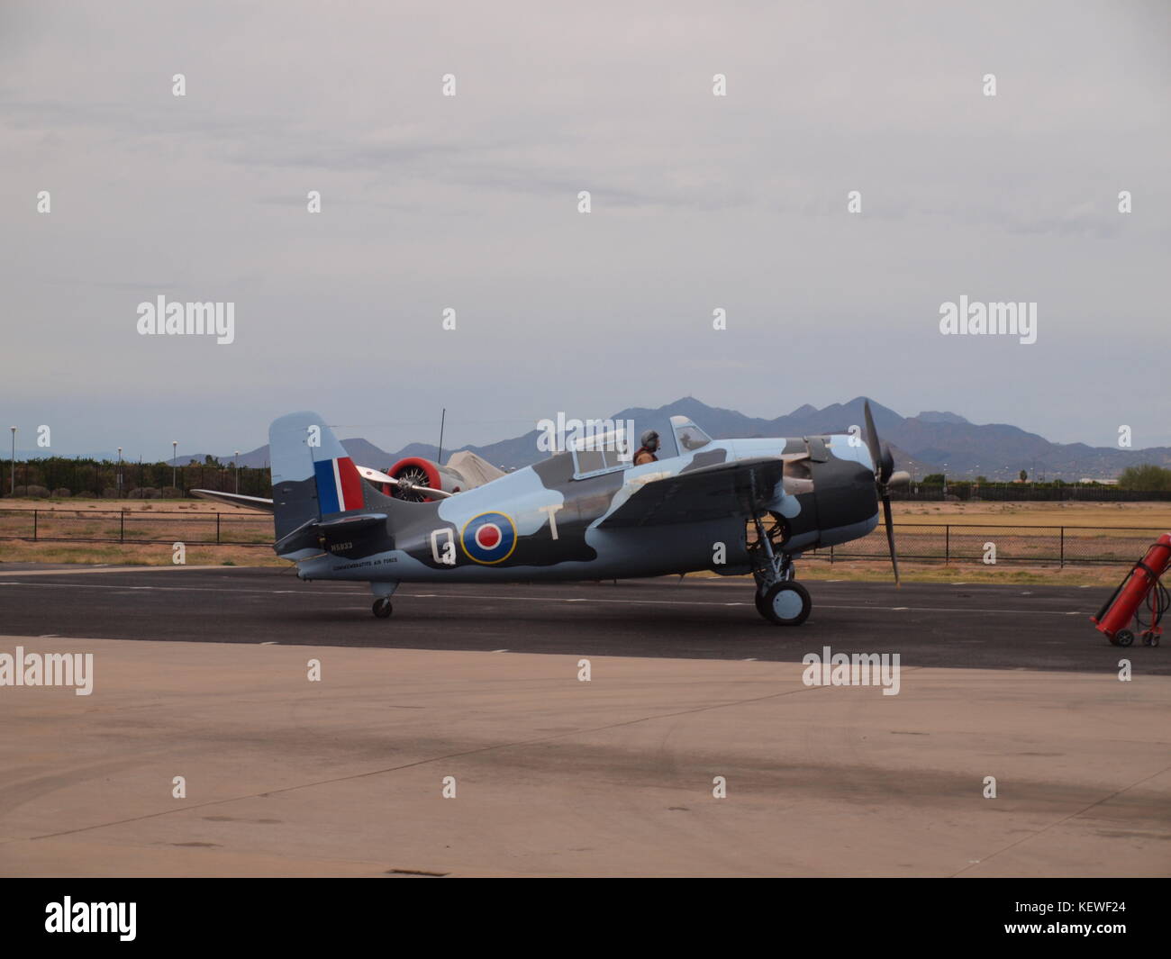 WW2 Martlet (Wildcat) fighter at Falcon field, Mesa Arizona Stock Photo ...