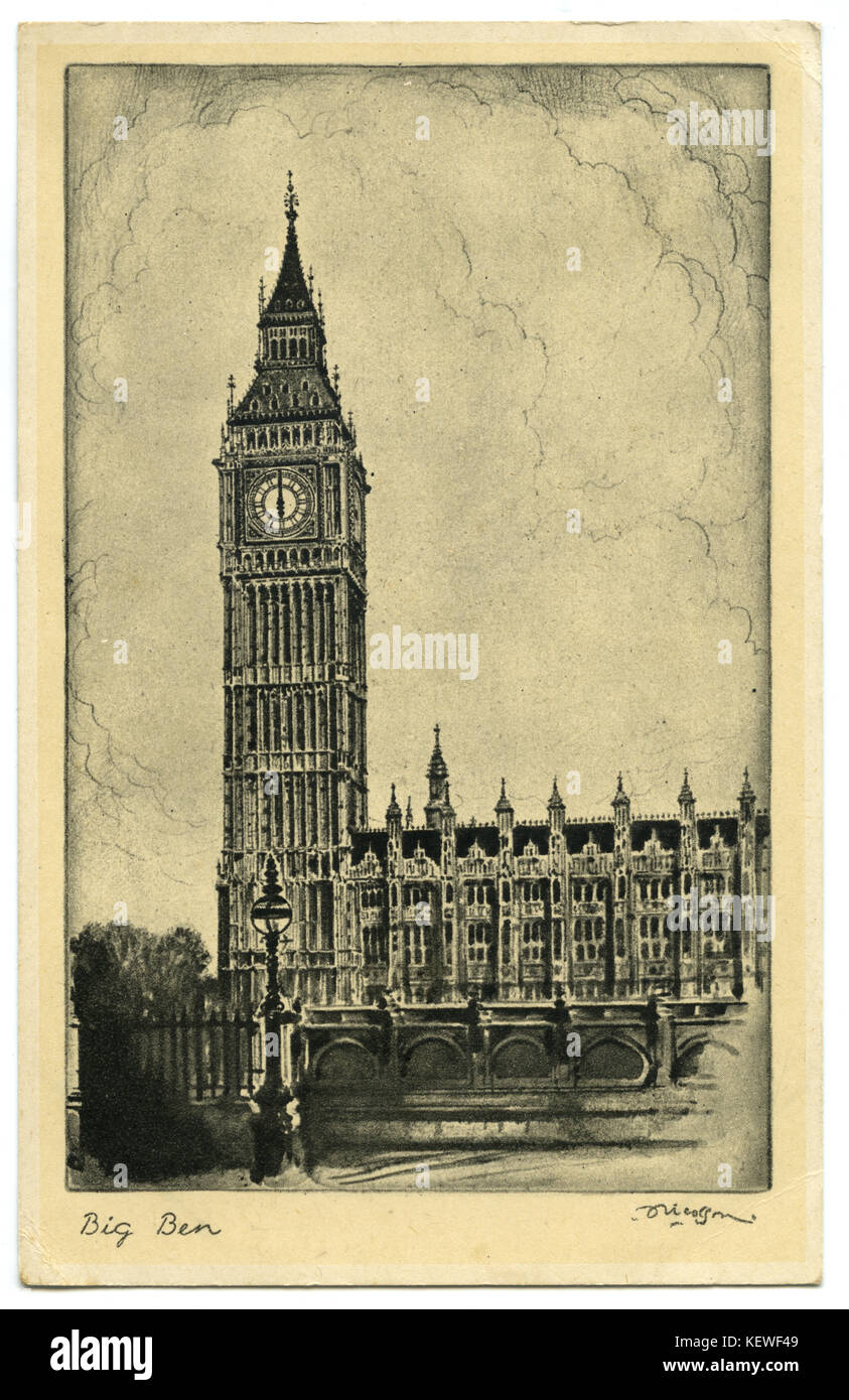 Postcard of london hi-res stock photography and images - Alamy