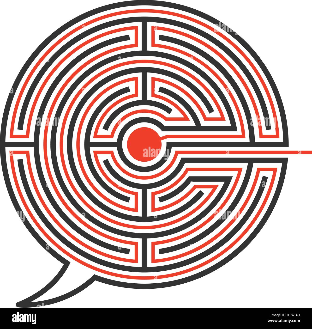 Labyrinth of pathways Stock Vector Images - Alamy