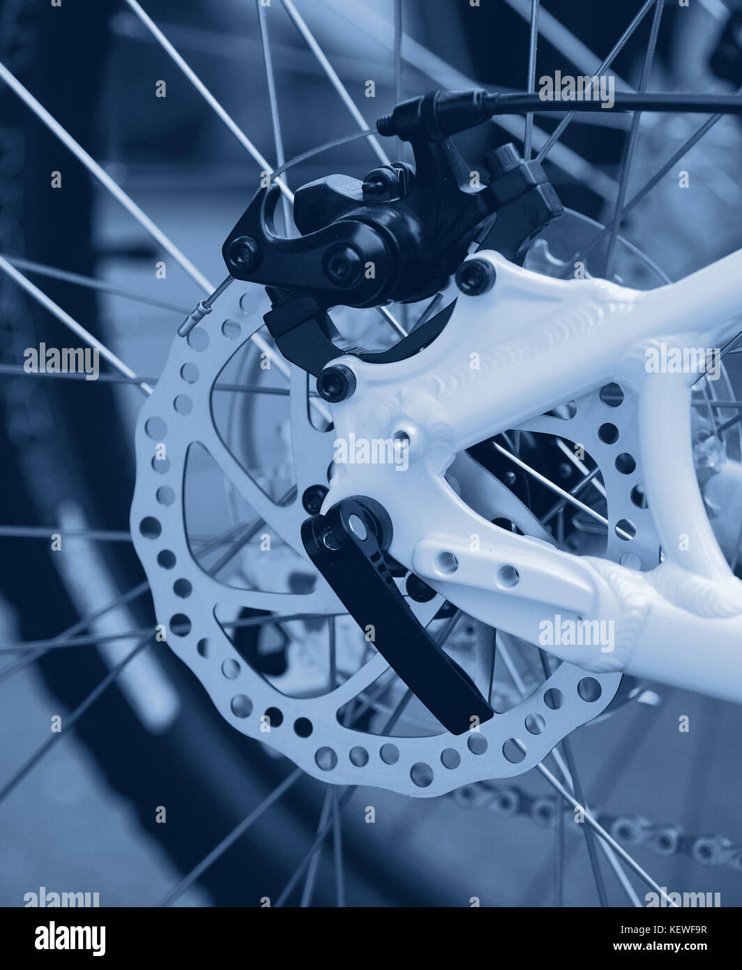 part of bicycle close up wheel and gear Stock Photo - Alamy