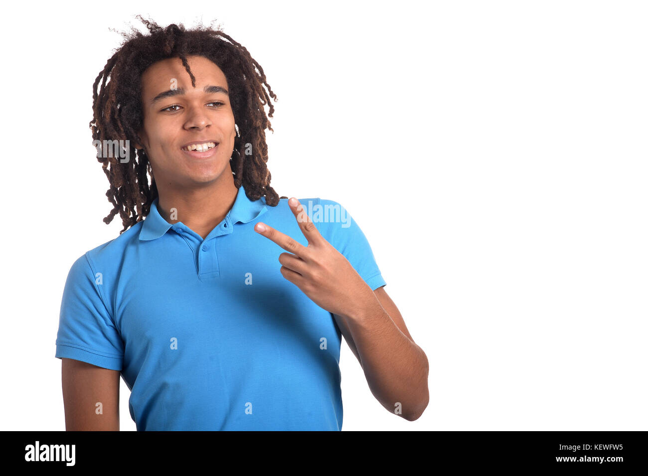 Boy with peace sign hi-res stock photography and images - Alamy