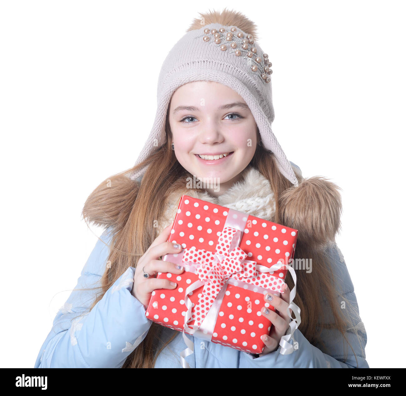 little girl in warm clothes Stock Photo - Alamy