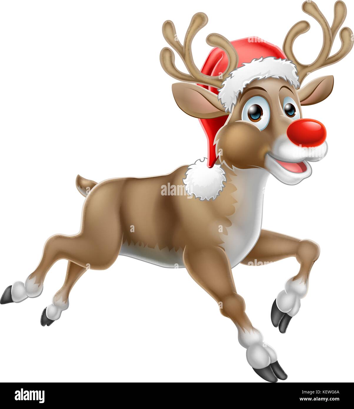 Reindeer Running Christmas Cartoon Stock Vector Image & Art - Alamy