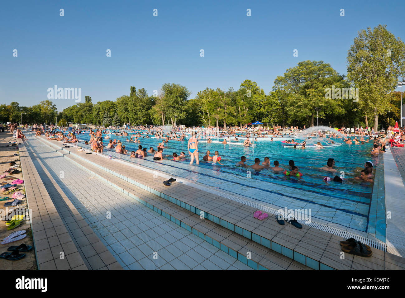 Horizontal view of the largest Adventure Pool at Palatinus Strand in ...