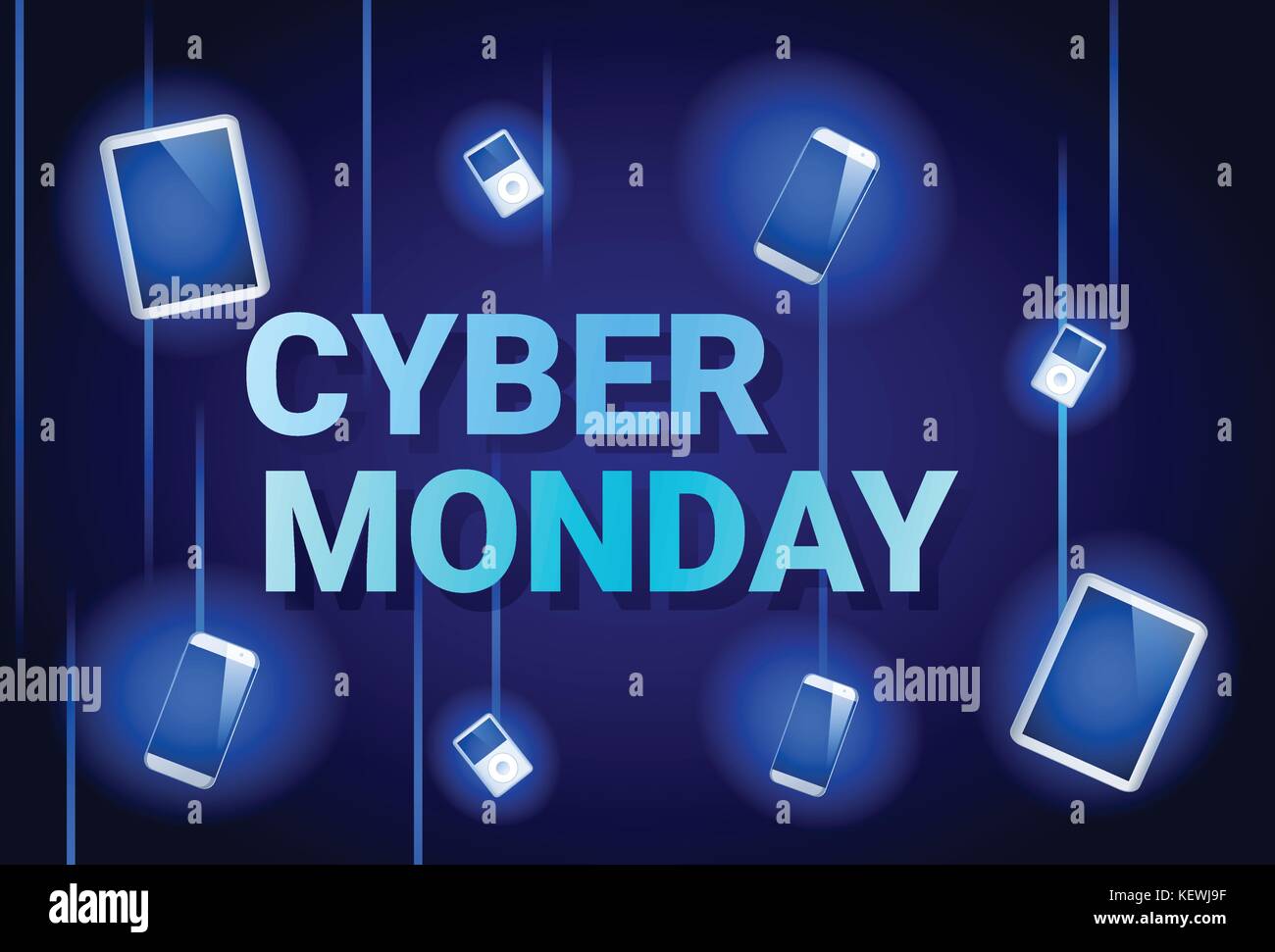 Cyber monday text blue Stock Vector Images - Alamy