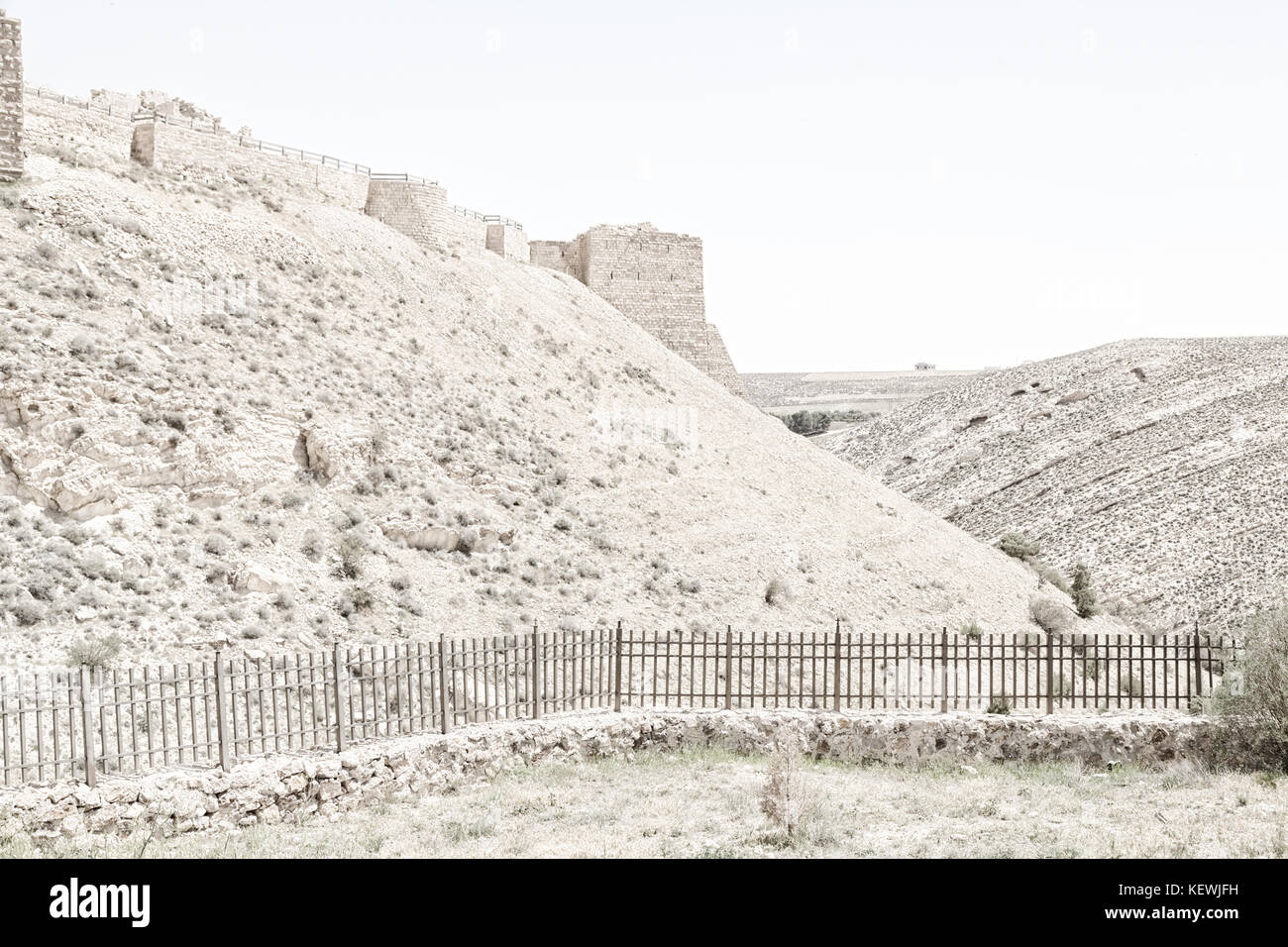 in the mountain of eden jordan the view from the antique castle Stock ...