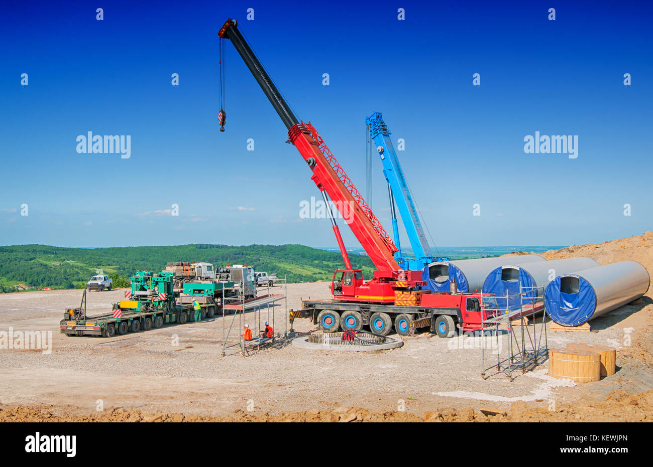 building site of a wind turbine Stock Photo - Alamy