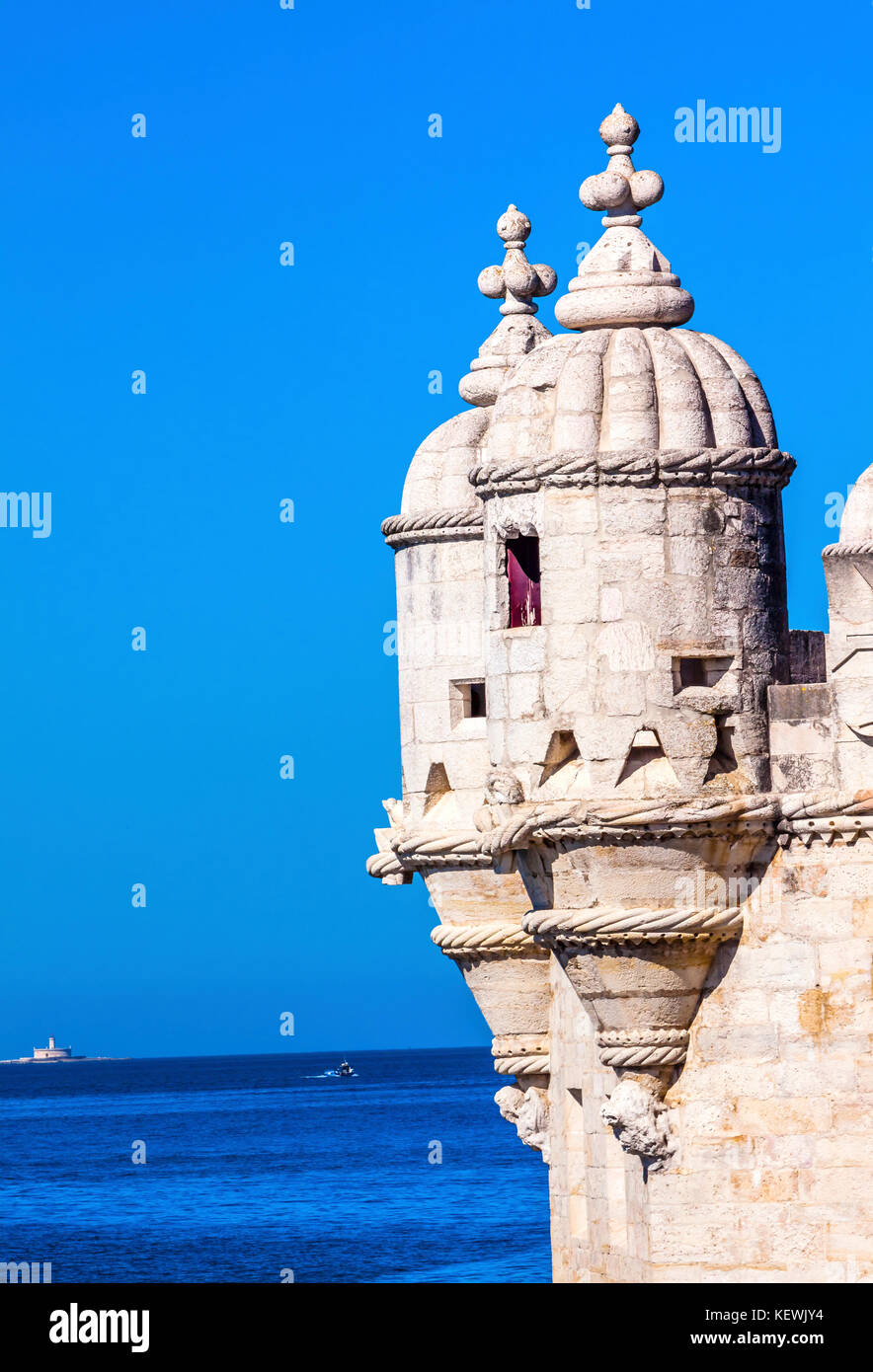 Tagus River Atlantic Ocean Towers Belem Tower Torre de Belem Portuguese ...